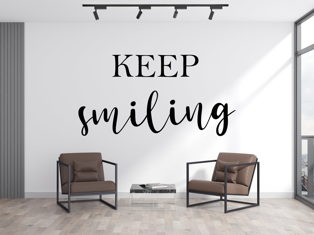 Keep Smiling Wall Decaloffice Wall Decaloffice Wall - Etsy