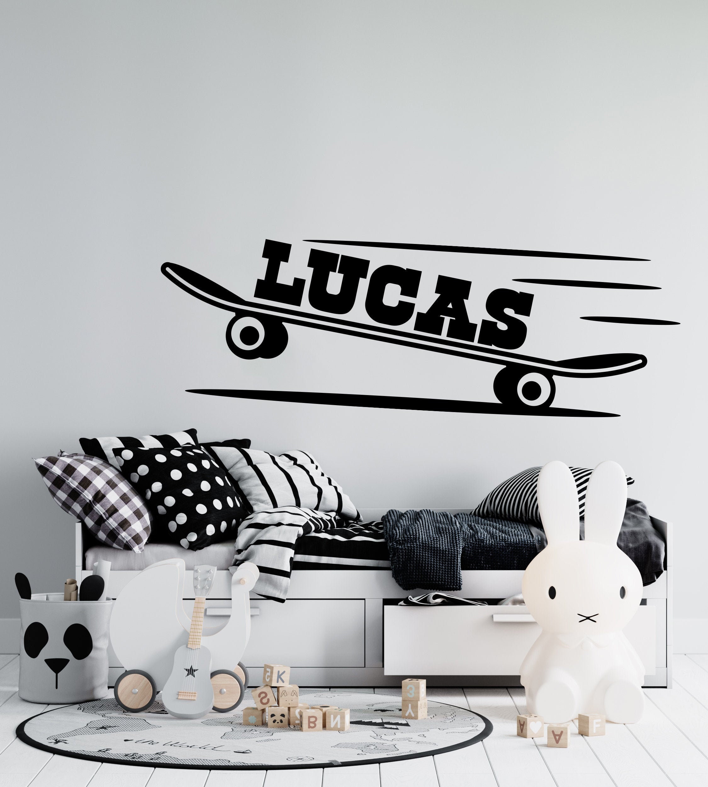 Personalized Wall DecalSkateboard Wall StickerSkate | Etsy