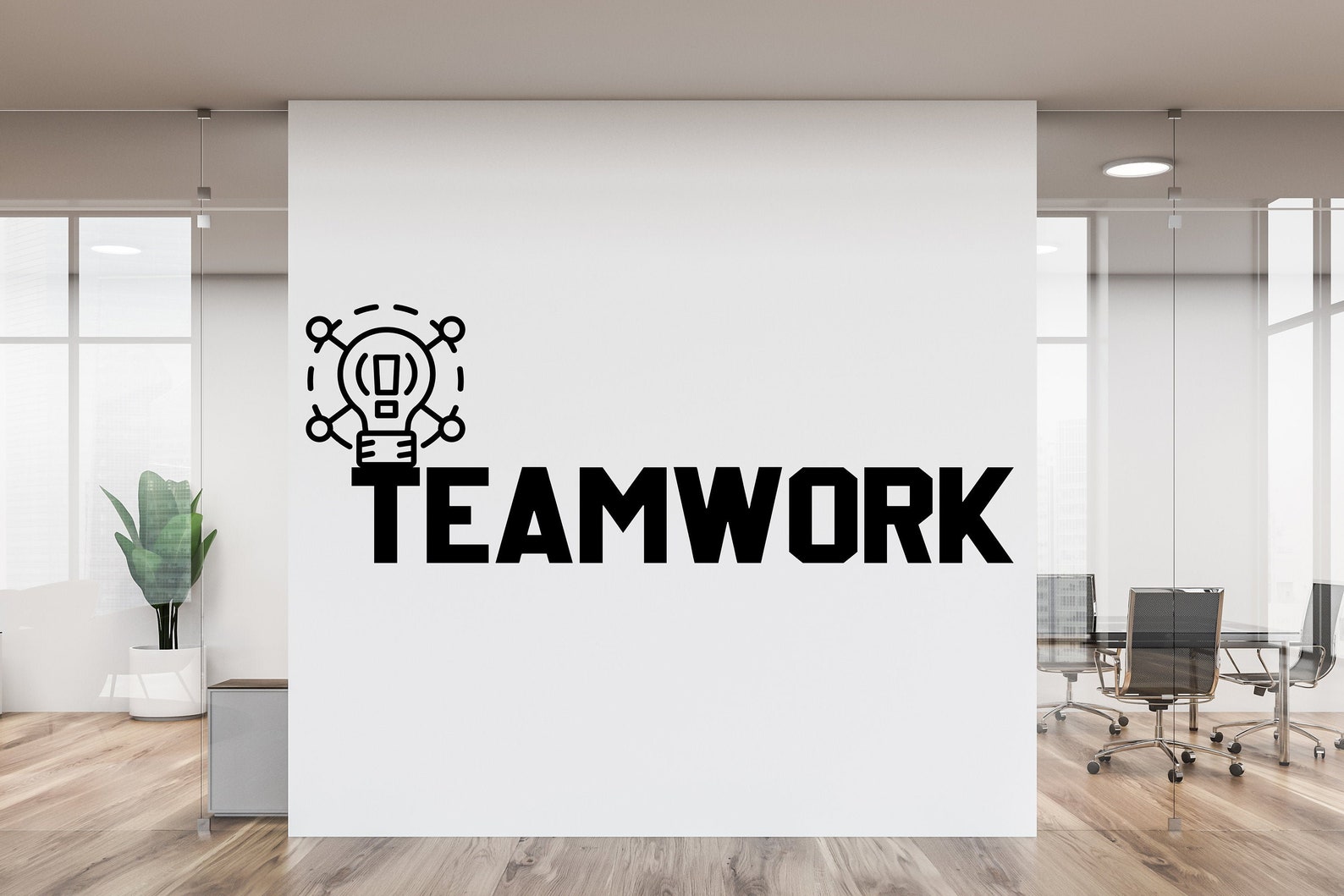 Teamwork Wall DecalOffice Wall ArtTeamwork Quote Wall | Etsy