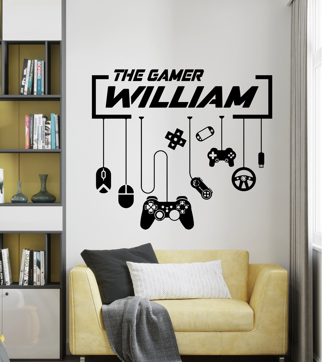 Personalized Game Wall Decal,game Wall Art,best Gamer Wall Sticker ...
