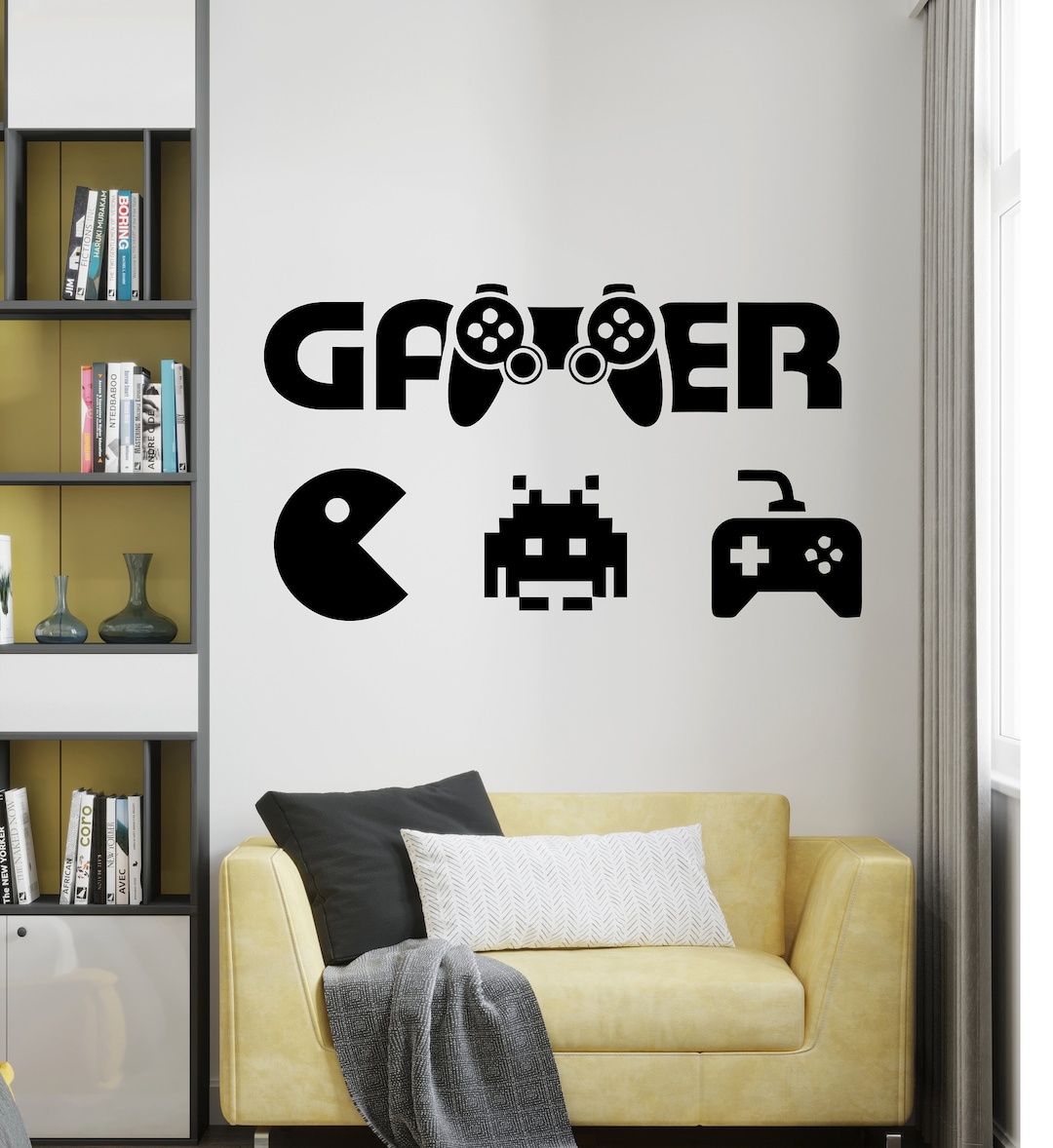 Game Zone Wall Decal,game Wall Art,best Gamer Wall Sticker,vinyl Letter ...