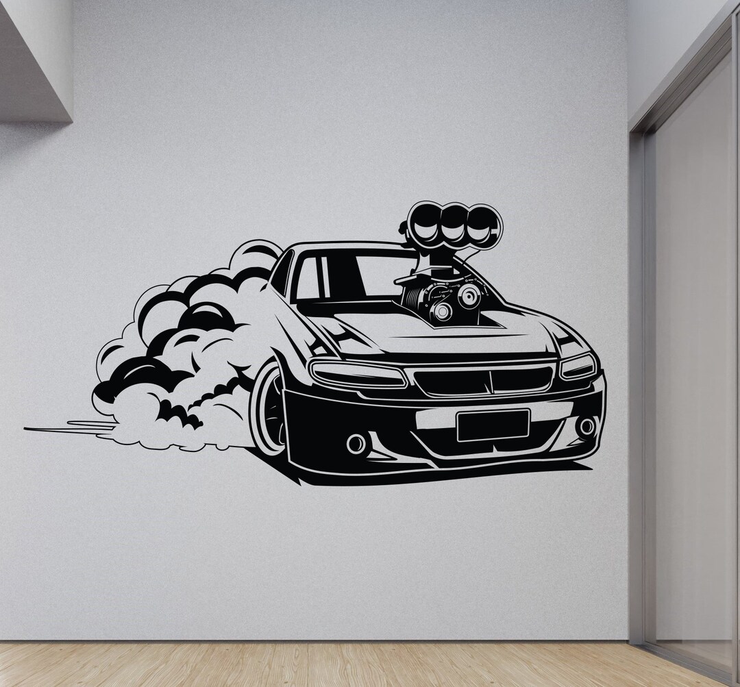 Racig Car Wall Decal,racing Car Decal,car Wall Decal,kids Wall Decal ...