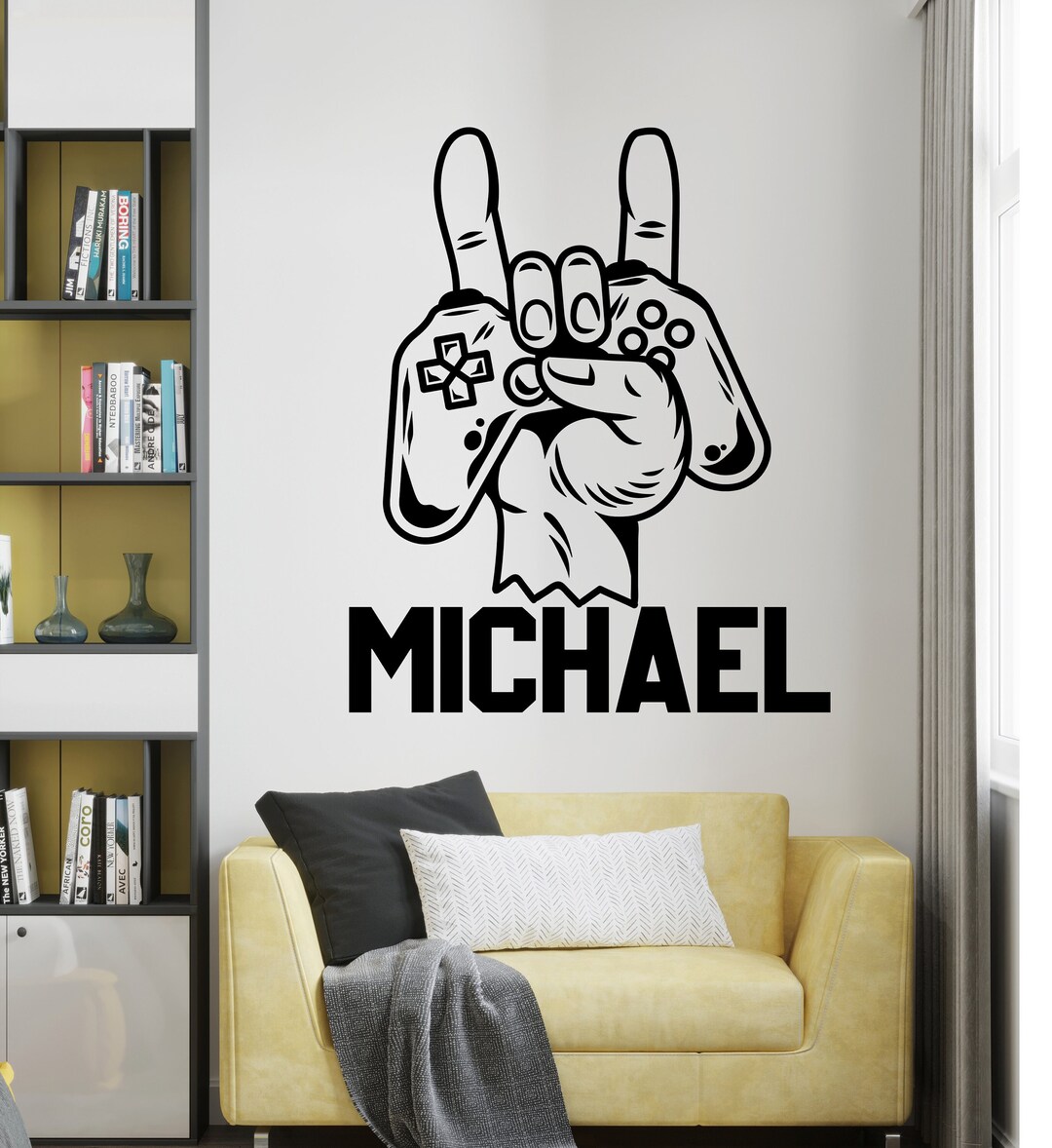Personalized Game Wall Decal,game Wall Art,best Gamer Wall Sticker ...