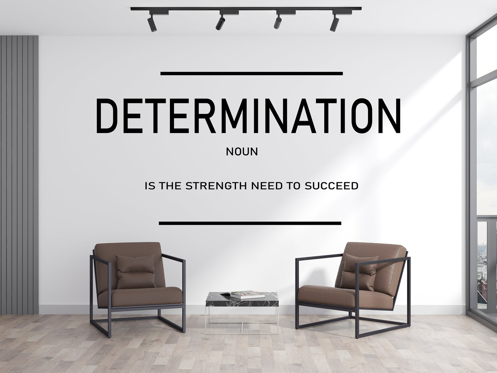 Determination Decal Motivation Quotes Decal Office Wall - Etsy
