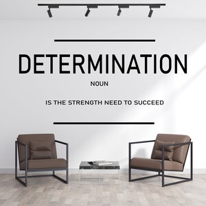 Determination Decal Motivation Quotes Decal Office Wall Sticker Office ...