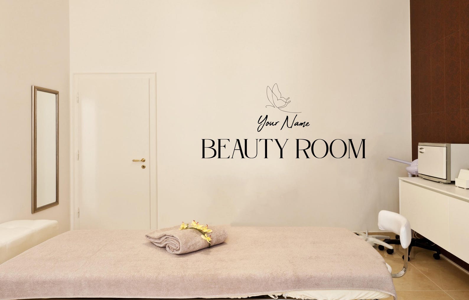 Beauty Room One Line Butterf;y Wall Decal,costum Your Decal,beauty ...