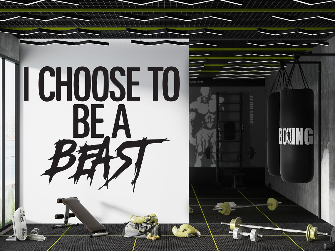 Gym Wall Decalgym Wall Artfitness Wall Quotescrossfit Wall - Etsy