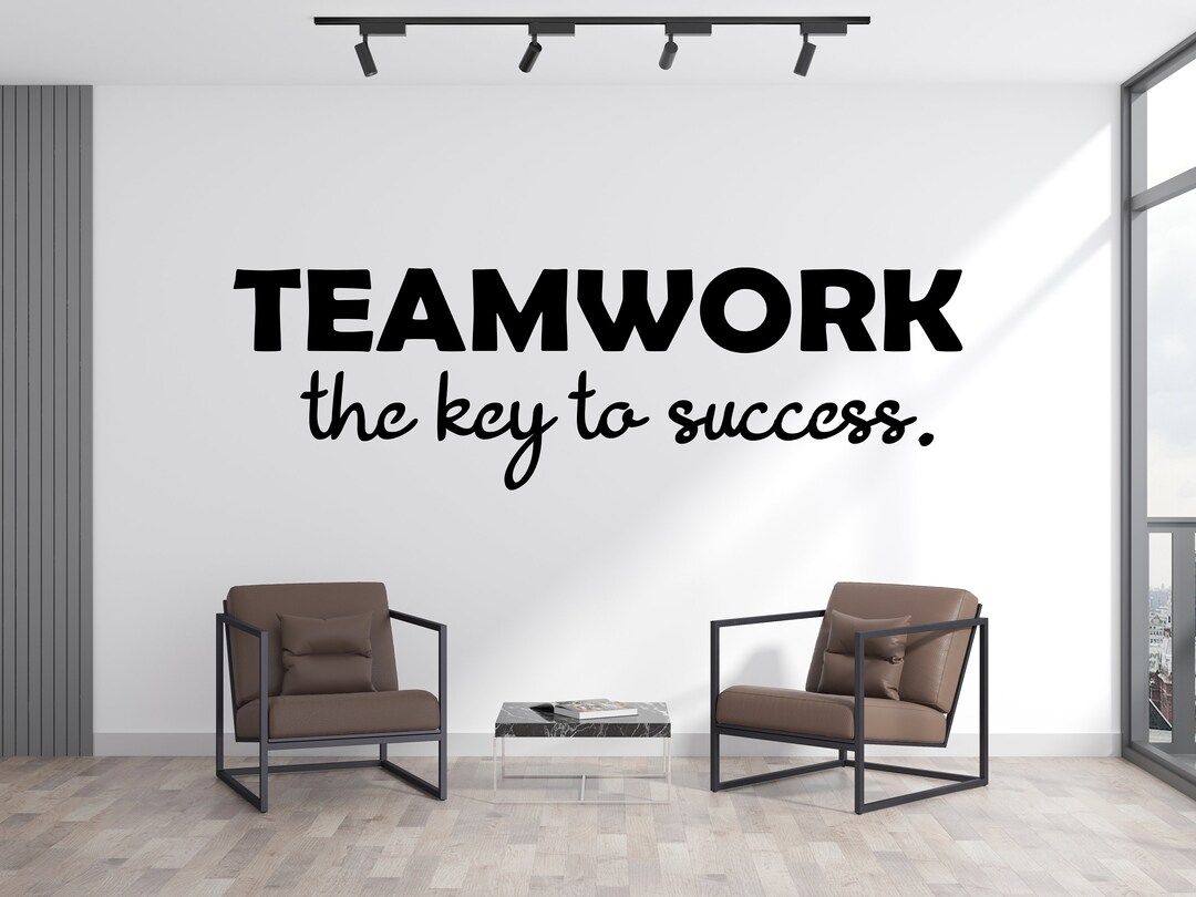 Teamwork Wall Decal Motivation Quotes Decal Office Wall - Etsy