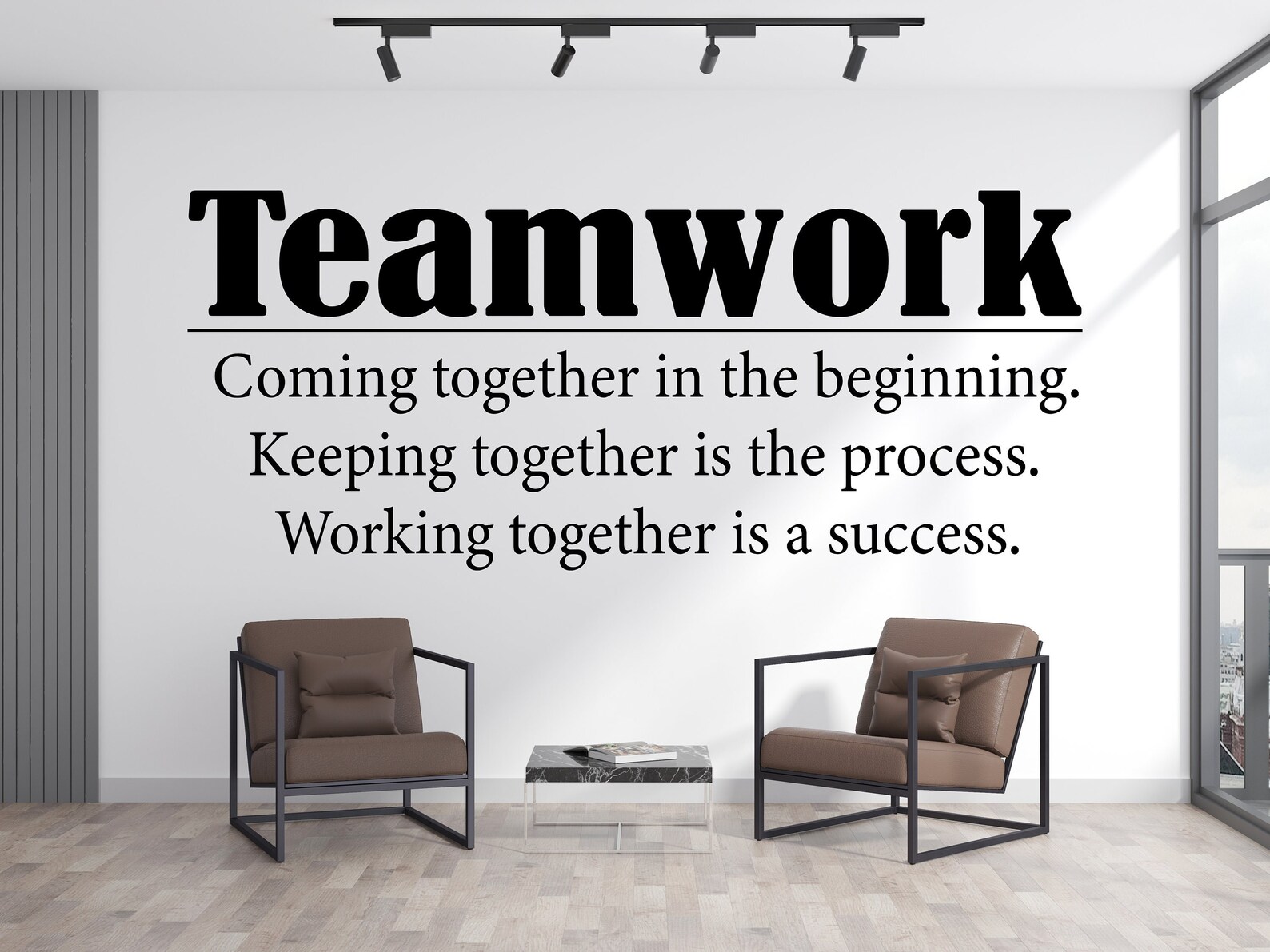 Teamwork Wall Decal Motivation Quotes Decal Office Wall - Etsy