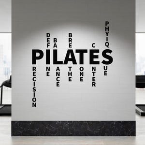 Pilates Quotes Wall Decal,pilates Wall Art,fitness Wall Quotes,pilates ...