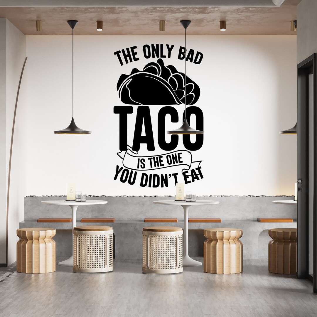 Tacos Wall Decal Tacos Wall Sticker Tacos Wall Art Fast Food Wall Decal ...