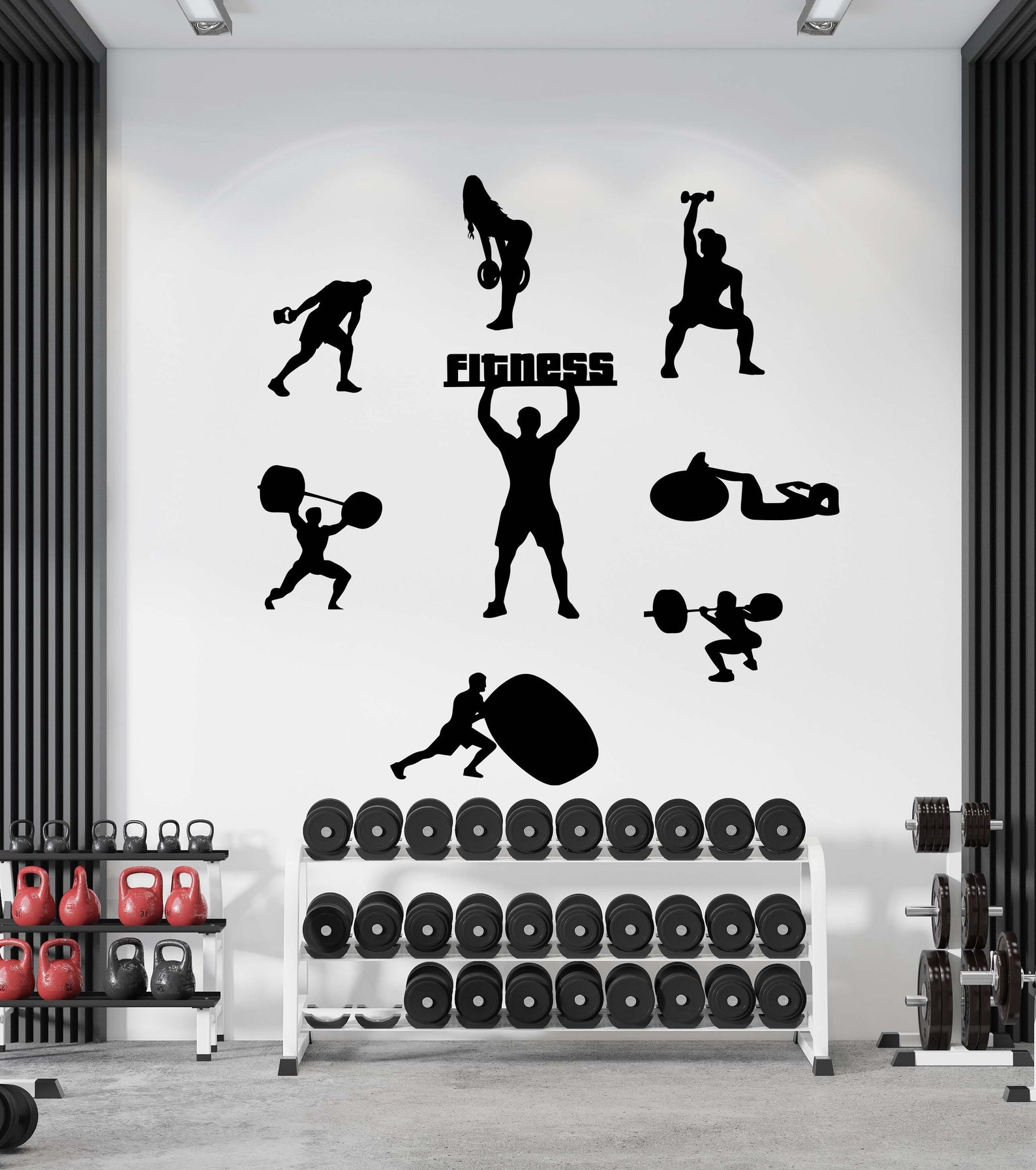 Gym Wall Decalgym Wall Artfitness Wall Quotescrossfit Wall - Etsy