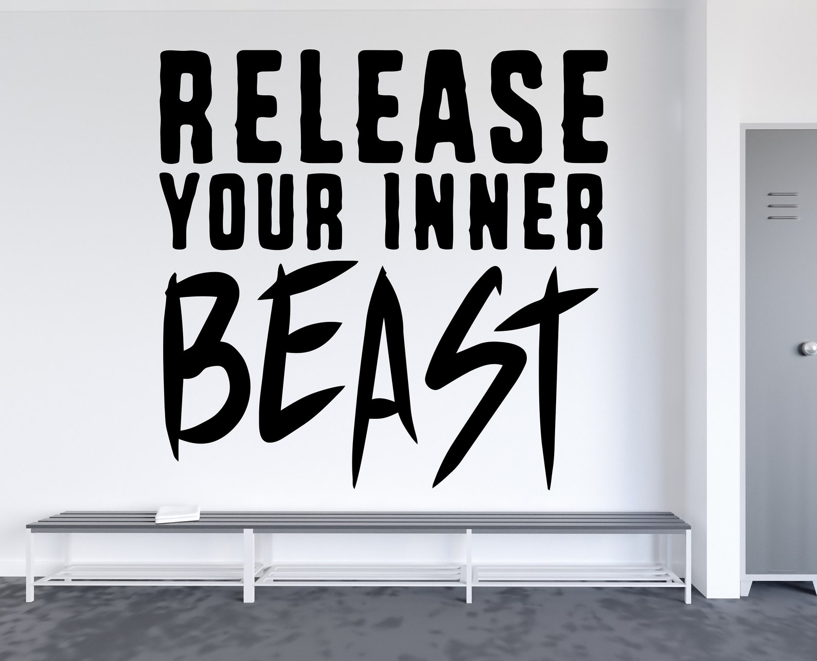 Relase Your Inner Beast Decalgym Wall Artfitness Wall - Etsy