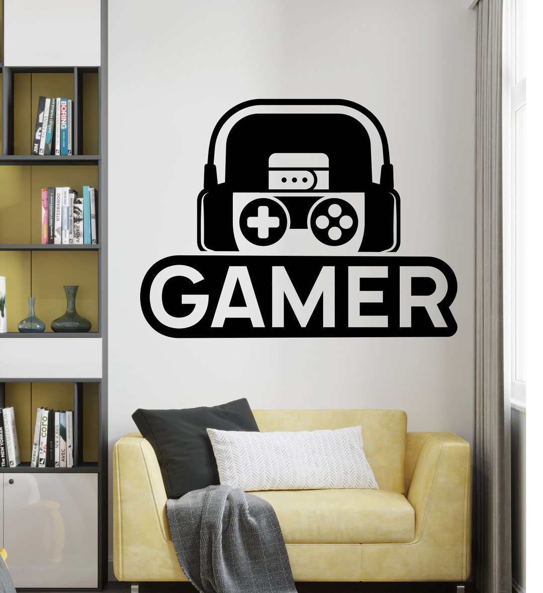 Gamer Wall Decal,game Wall Art,best Gamer Wall Sticker,vinyl Letter ...
