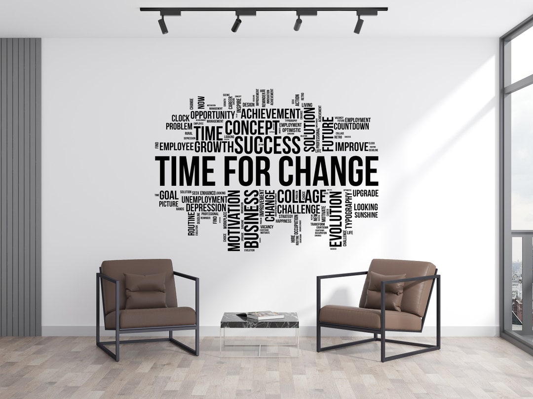 Time for Change Office Wall Decal,office Wall Decal,office Wall Sticker ...