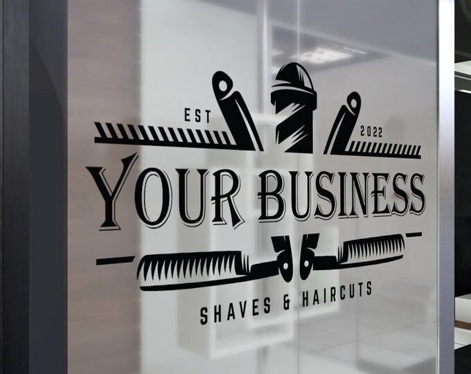 Barber Shop Wall Decal, Hair Salon Wall Art, Barber Shop Wall Sticker ...