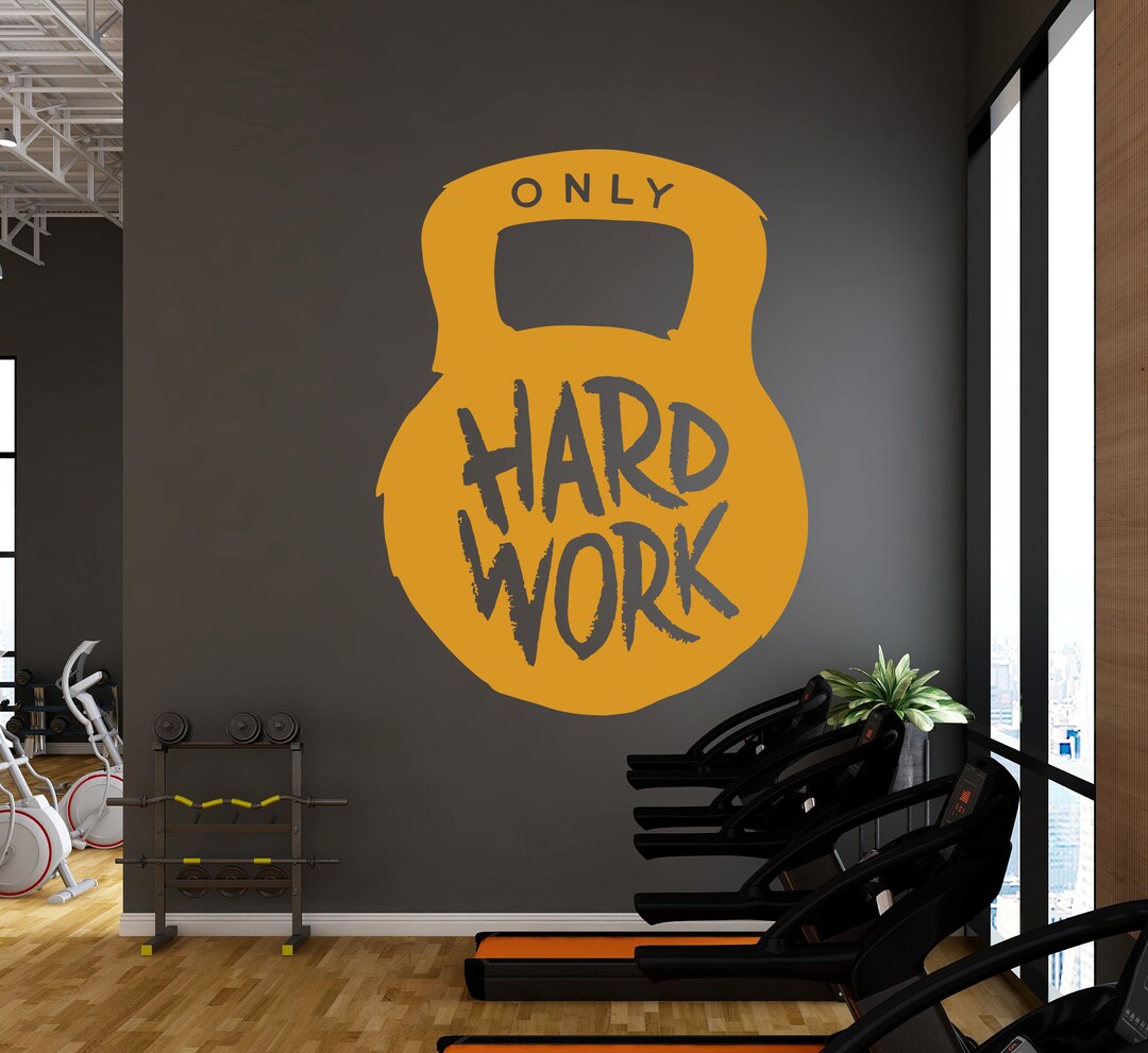 Gym Wall Decalgym Wall Artfitness Wall Quotescrossfit Wall Etsy