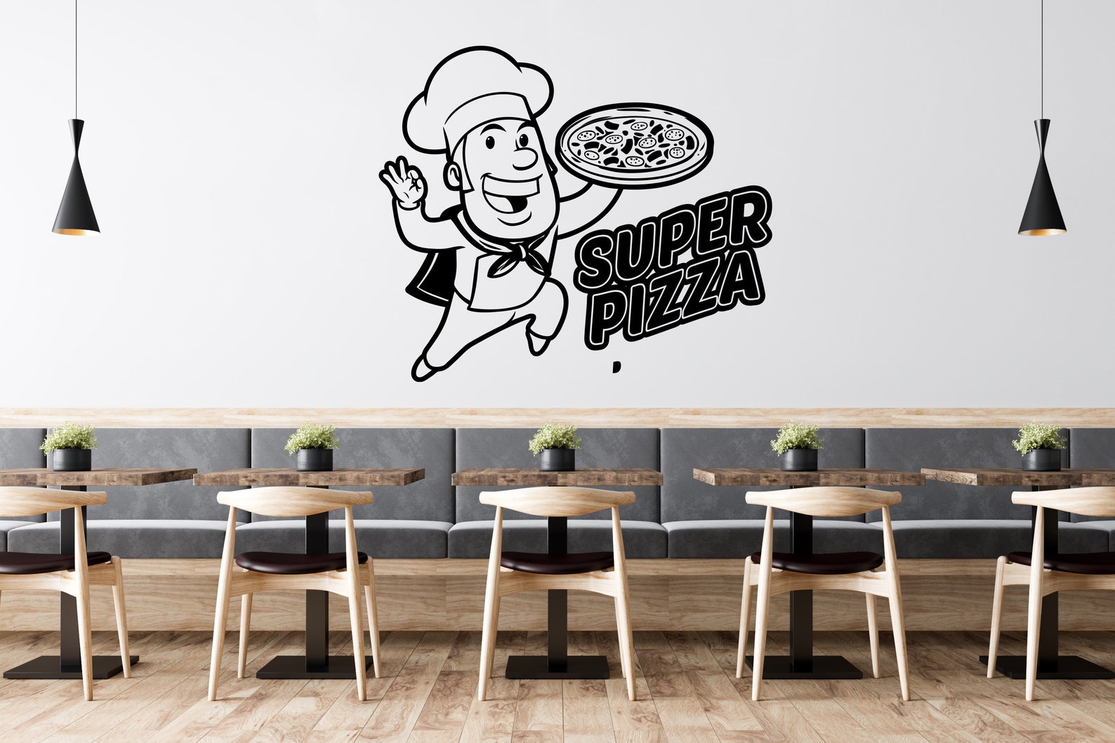 Pizza Wall Decalpizza Shop Wall Artpizza Restaurant Wall - Etsy