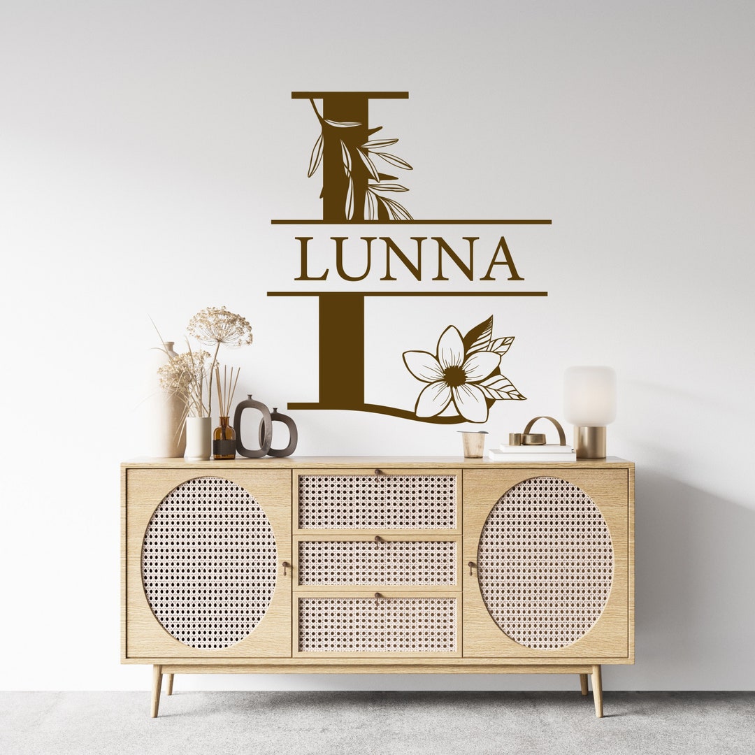 Personalized Name Wal Decal Letter Wall Decal Nursery Wall Decal Girl ...