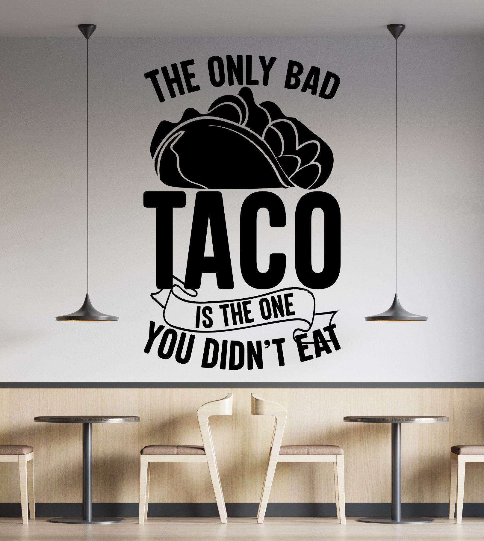 Tacos Wall Decal Tacos Wall Sticker Tacos Wall Art Fast Food Wall Decal ...
