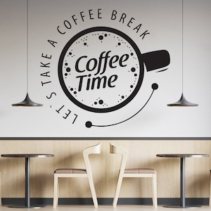 Coffee Wall Decal, Kitchen Decal, Dining Room Decal, Coffee Sticker ...