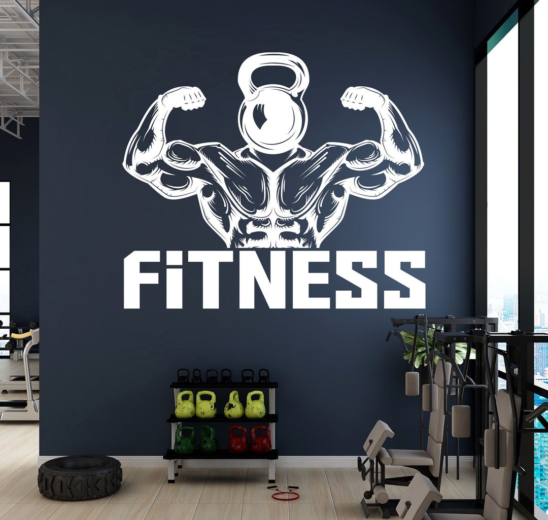 Fitness Wall Decal Fitness Wall Decal Fitness Wall Decal Gym Wall ...