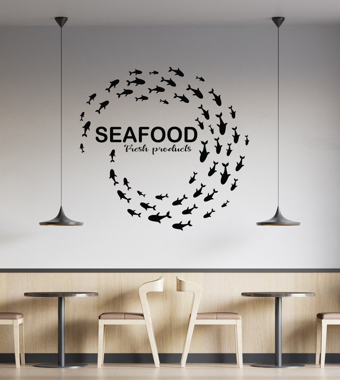Fish Store Wall Decalseafood Wall Stickerfish Restaurant - Etsy