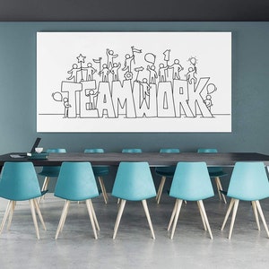 Teamwork Wall Decal,office Wall Decal,office Wall Sticker,office Wall ...