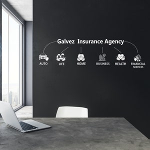 Insurance Wall Decal Motivation Decal Office Wall Sticker Office Wall ...
