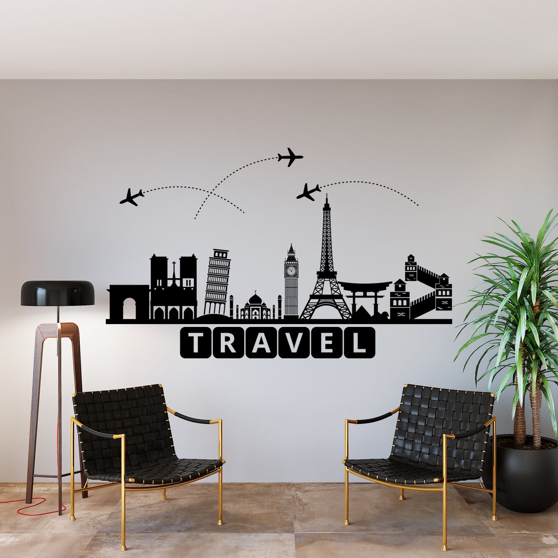 Travel Wall Decal,travel Tour Center Wall Art,travel Wall Sticker ...