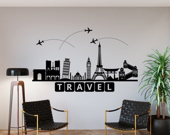 Travel Wall Decal,travel Tour Center Wall Art,travel Wall Sticker ...