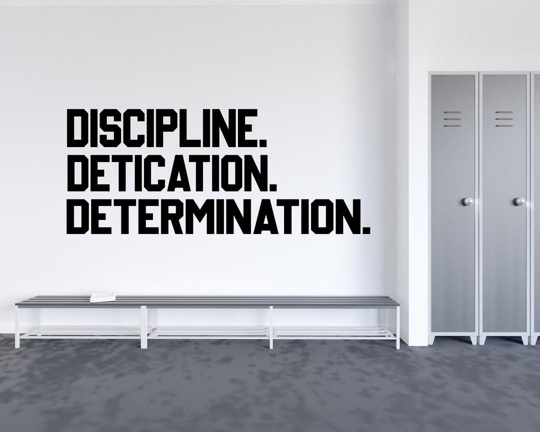 Fitness Quotes-discipline Deticate Determinate- Workout Power- Art ...