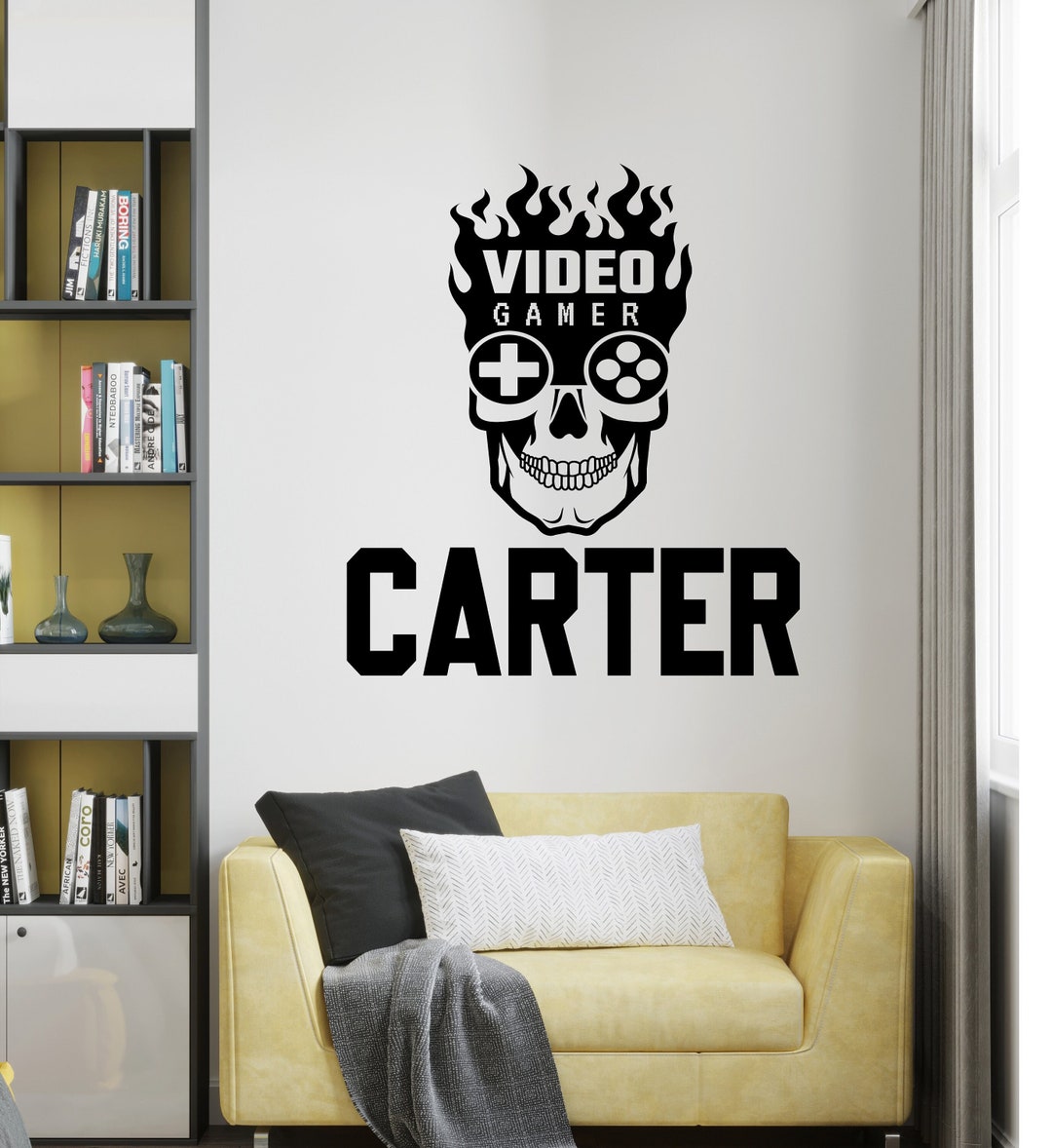 Personalized Game Wall Decal,game Wall Art,best Gamer Wall Sticker ...