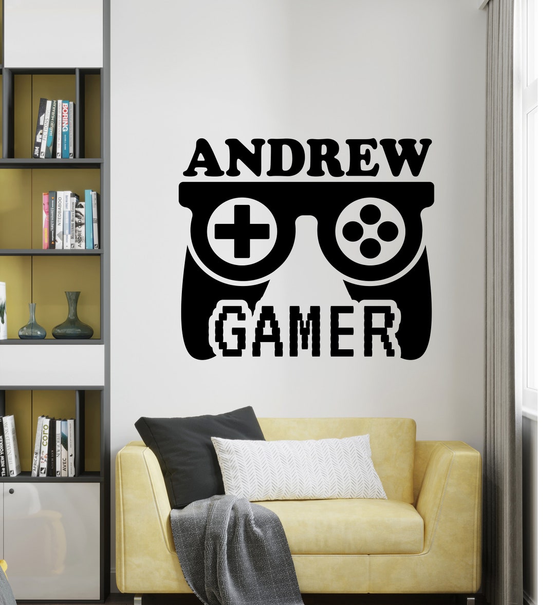 Personalized Game Wall Decal,game Wall Art,best Gamer Wall Sticker ...