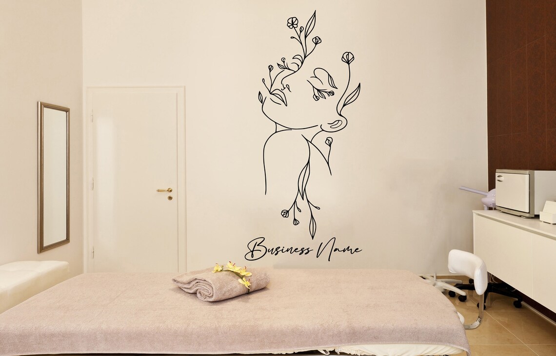 Spa Salon Wall Decal Spa Wall Art Personalized Business | Etsy