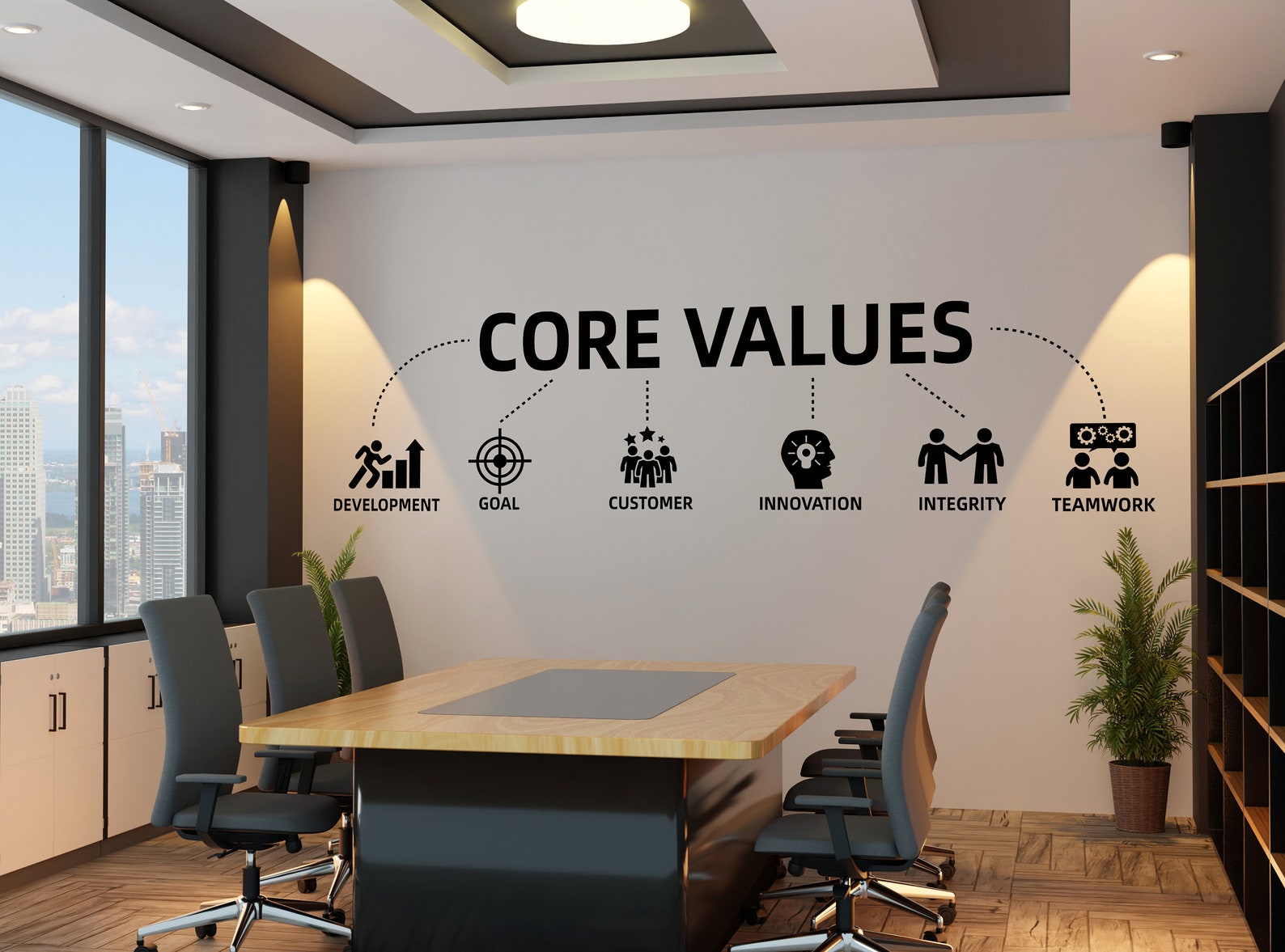 Core Values Wall Decal Motivation Quotes Decal Office Wall - Etsy