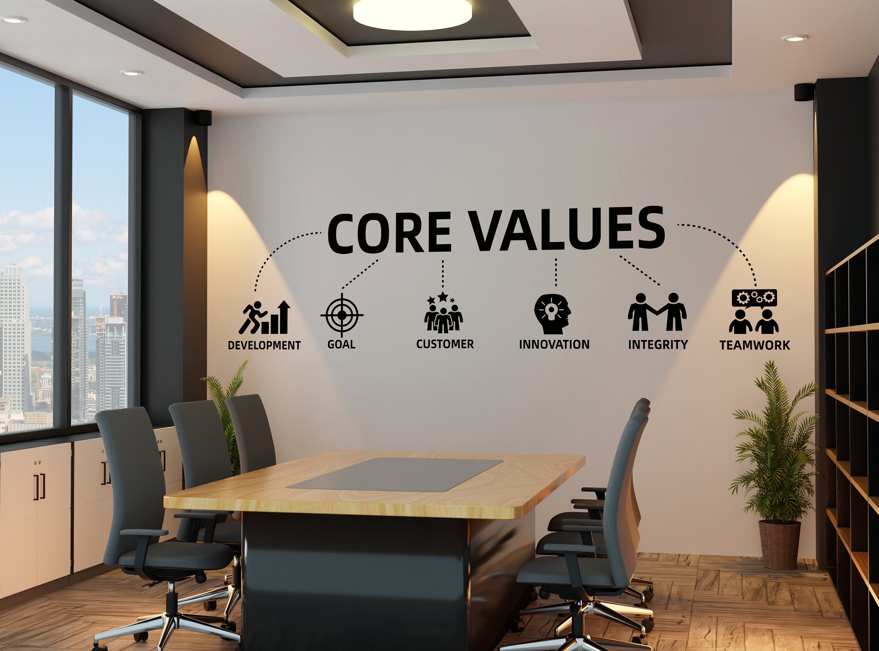 Core Values Wall Decal Motivation Quotes Decal Office Wall - Etsy UK
