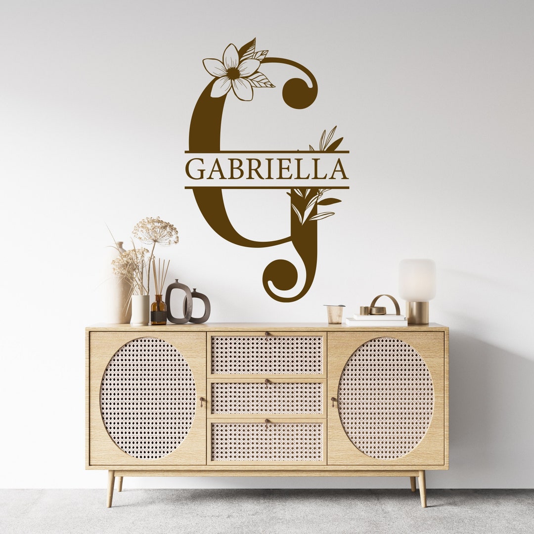 Personalized Name Wal Decal Letter Wall Decal Nursery Wall Decal Girl ...