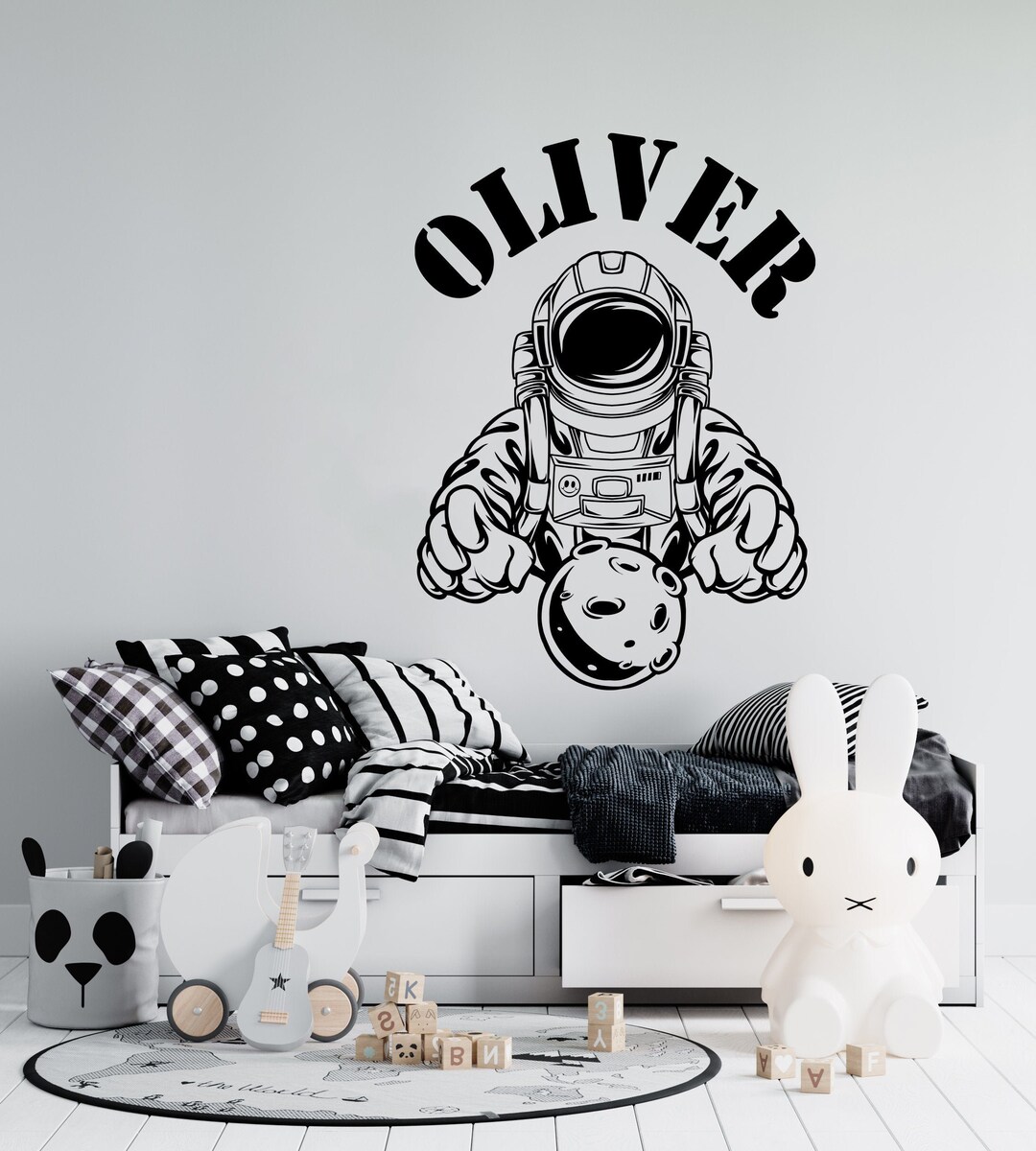 Personalized Spaceman Wall Decal,personalized Astronaut Wall Decal ...