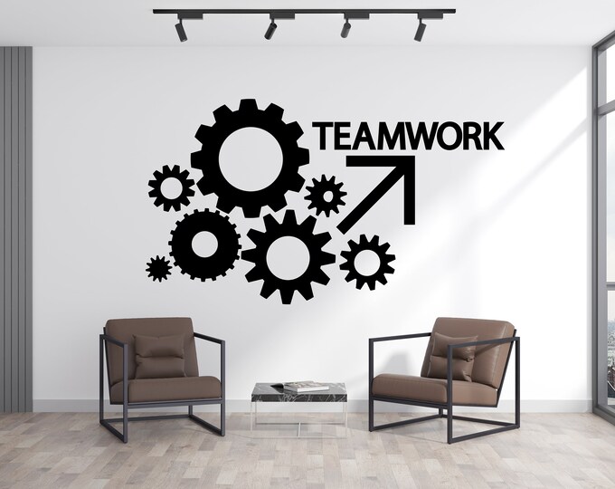 Teamwork Wall Decal,office Wall Art,teamwork Quote Wall Sticker,vinyl ...