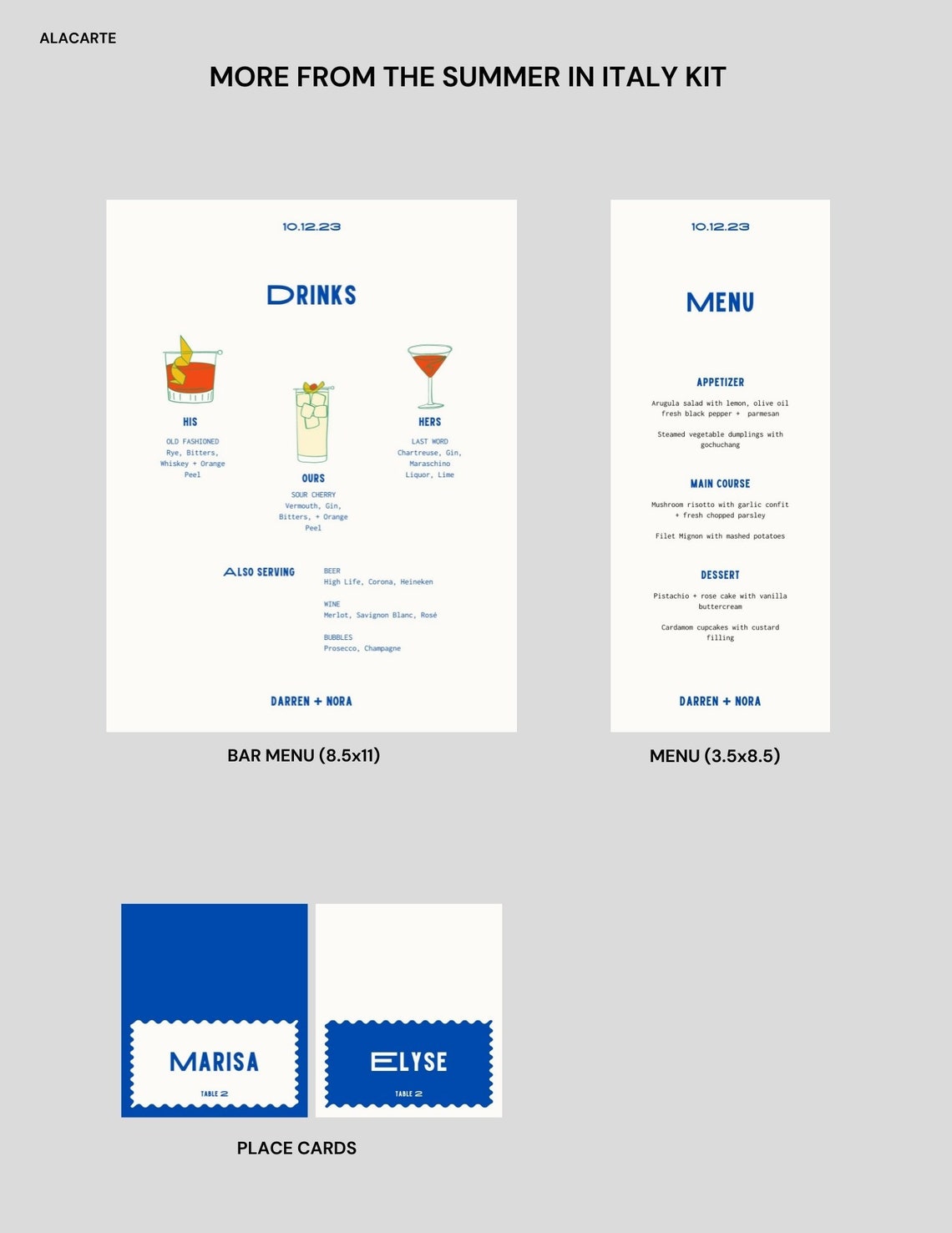 Boho Modern Wedding or Event Bar Menu Template for Canva | Instant ...