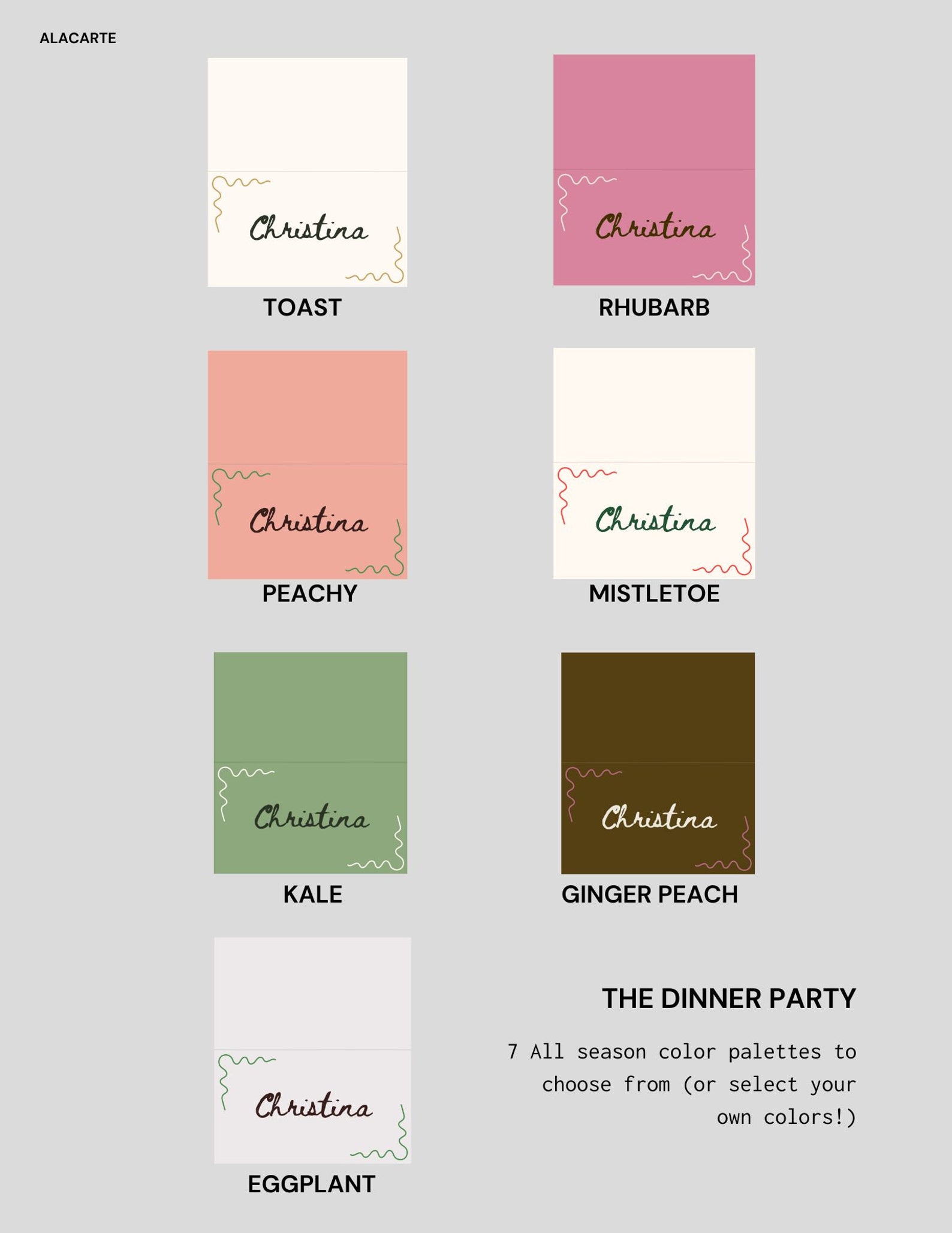 The Dinner Party Kit | BUNDLE: Invitation, Menu and Placecard Template ...