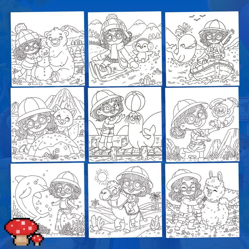 Zuzu's Zoo Adventure | Digital Coloring Book for Kids & Adults ...