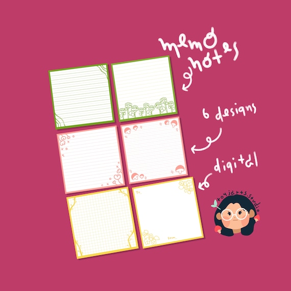 Printable Memo Sheet Set digital Download Printable Journal | Etsy
