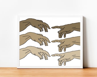 Creation of Adam Print | Etsy