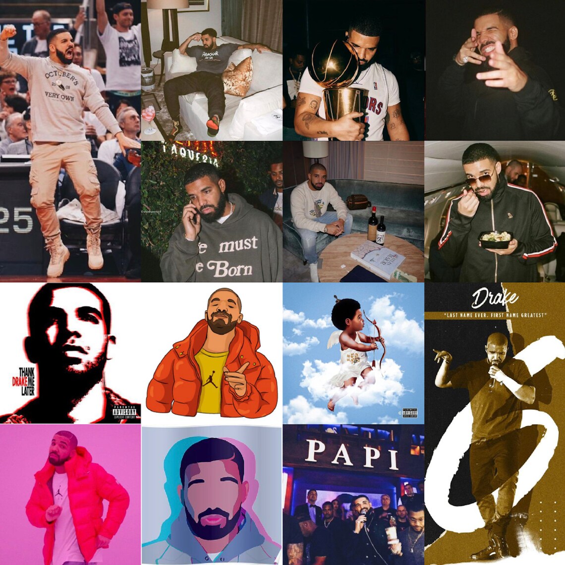 60pcs Drake Wall Collage Digital Drizzy Aesthetic Album Art | Etsy