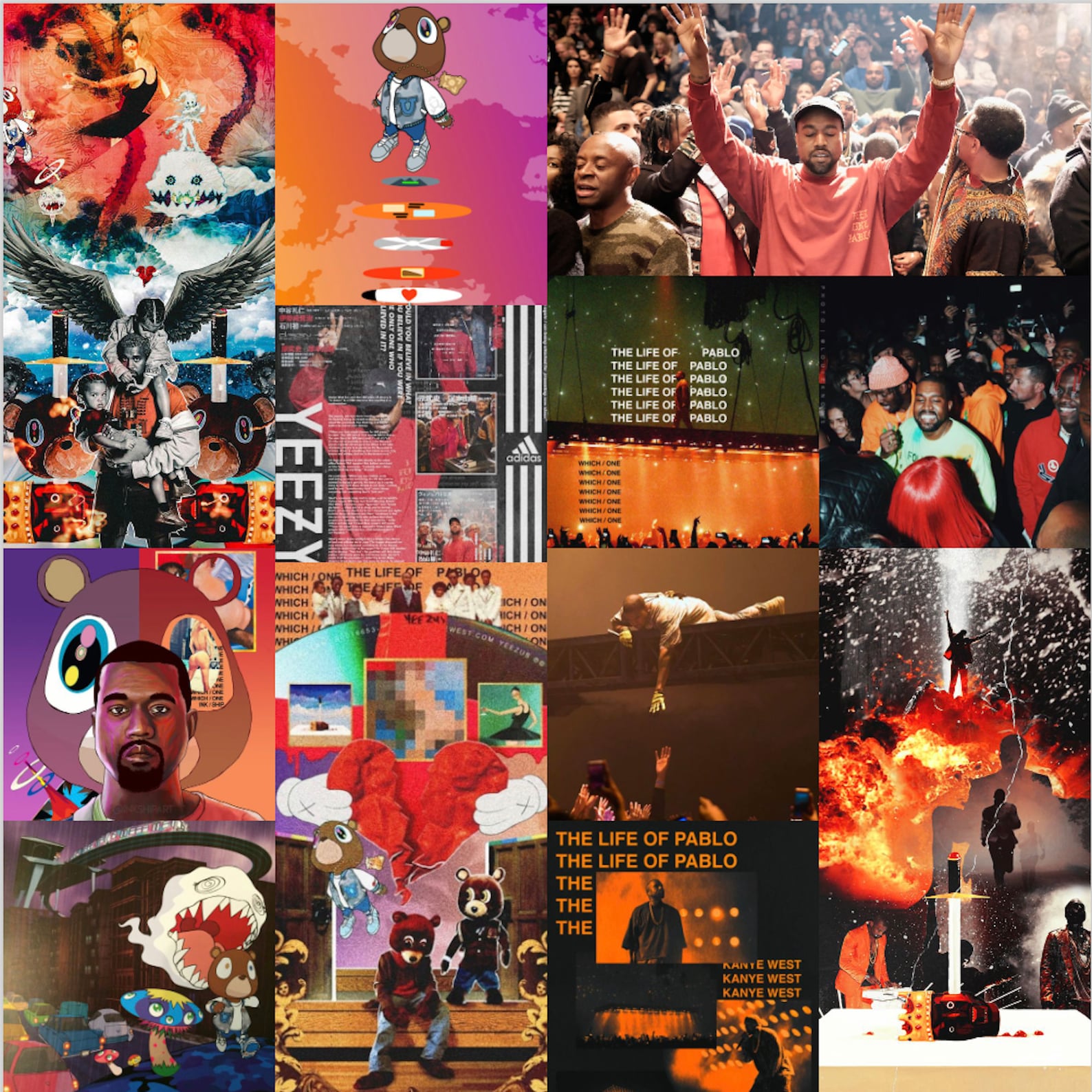 120pcs Kanye West Wall Collage Digital Kanye Aesthetic Album | Etsy