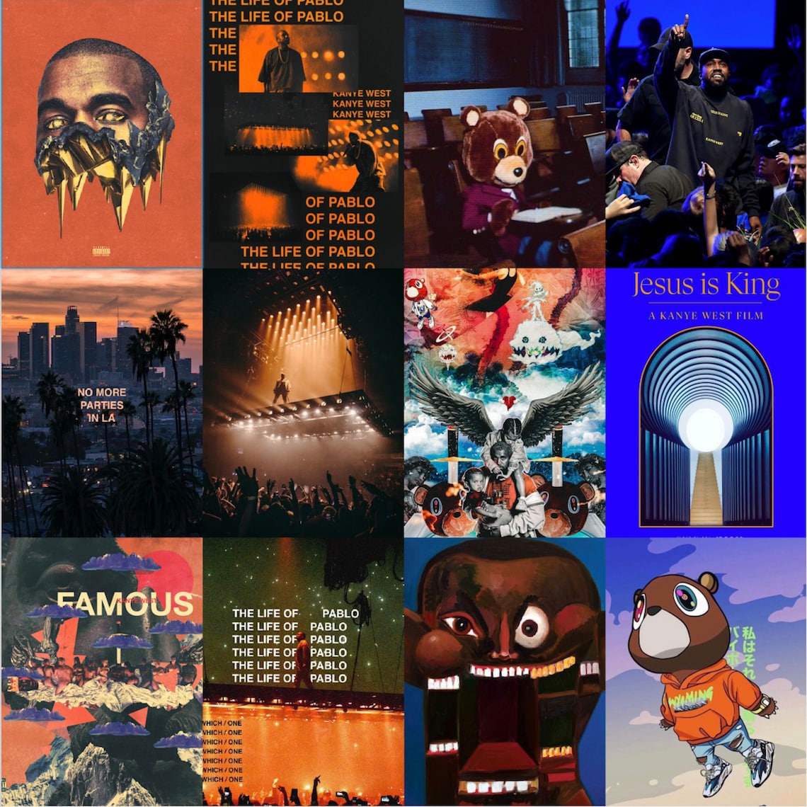 120pcs Kanye West Wall Collage Digital Kanye Aesthetic Album | Etsy