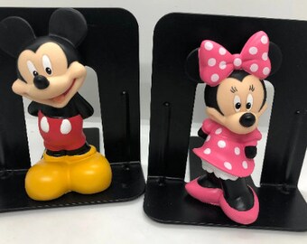 Mickey and Minnie Mouse Bookends - Etsy
