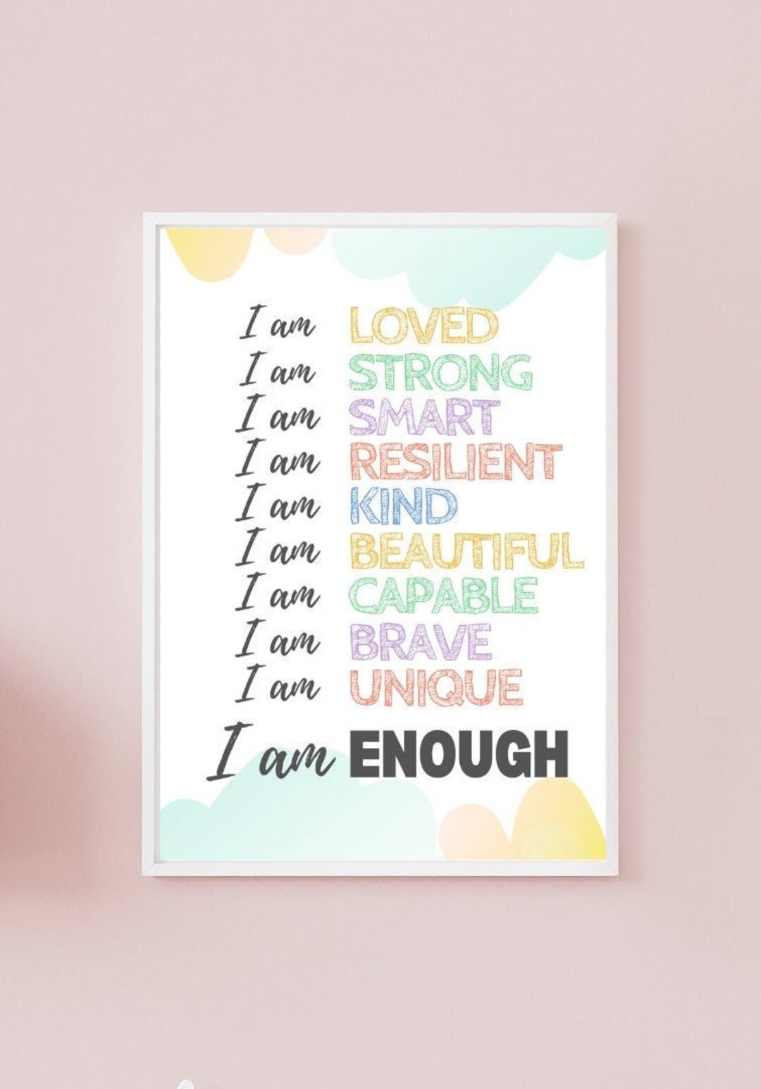 Nursery Affirmations 3 Poster Bundle I Affirmations, Alphabet ...